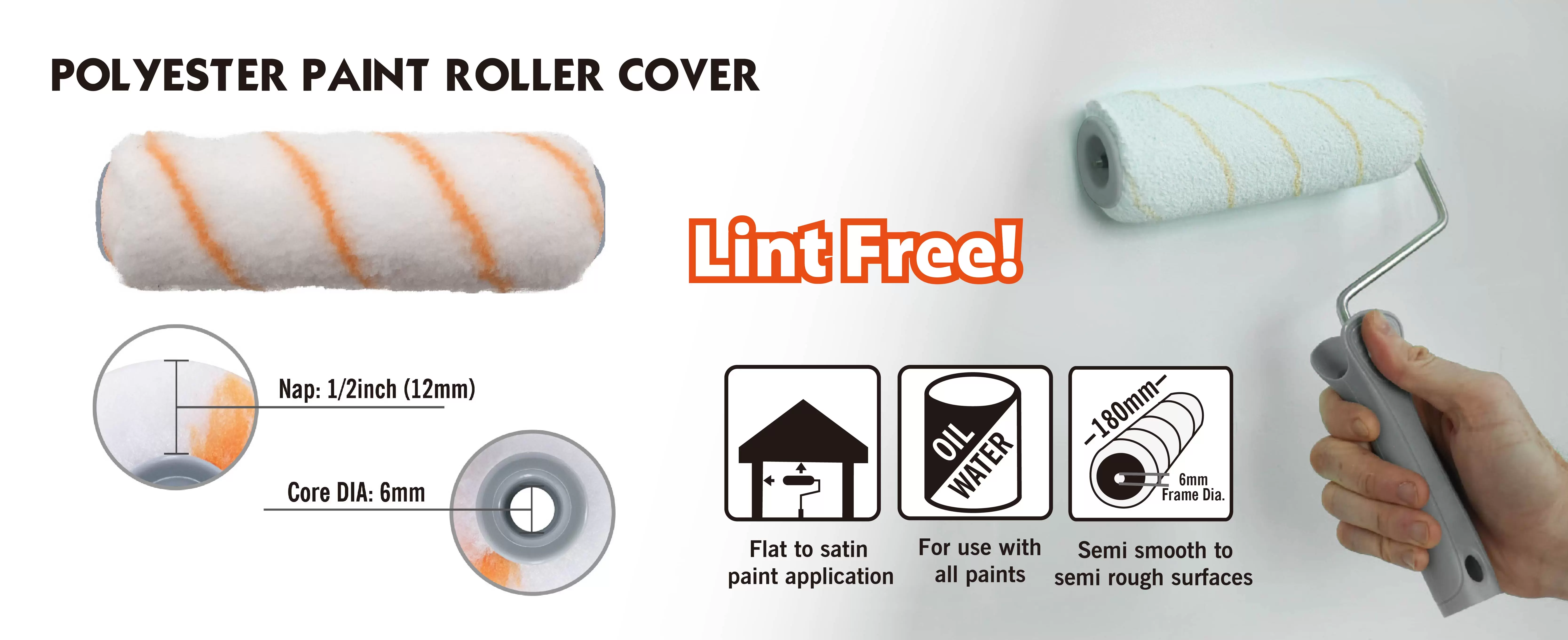 Rollingdog 7" Polyester Roller Cover Ready To Ship - Rollingdog Tools